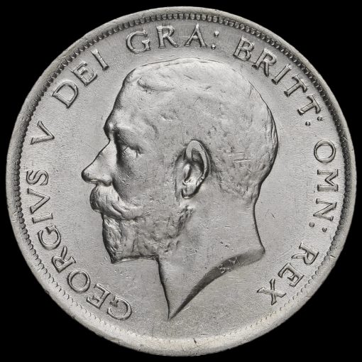 1919 George V Silver Half Crown, Scarce, VF