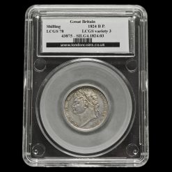 1824 George IV Milled Silver Shilling, LCGS 78, UNC