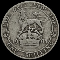 1905 Edward VII Silver Shilling, Very Rare (R2)