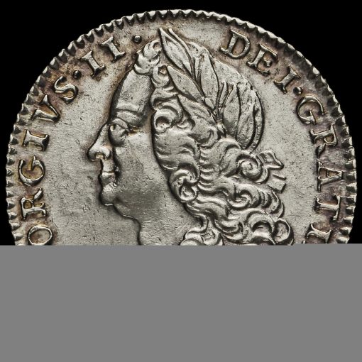 1757 George II Early Milled Silver Sixpence, EF