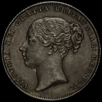 1843 Queen Victoria Young Head Silver Maundy Fourpence