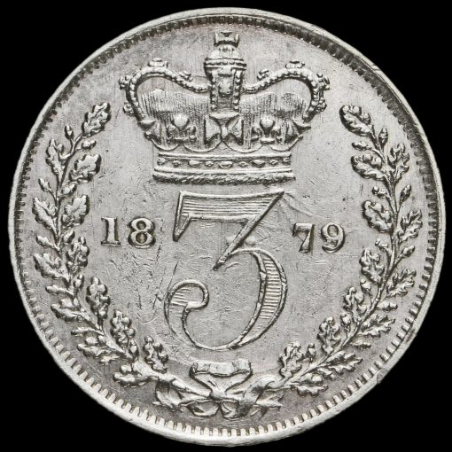 1879 Queen Victoria Young Head Silver Threepence