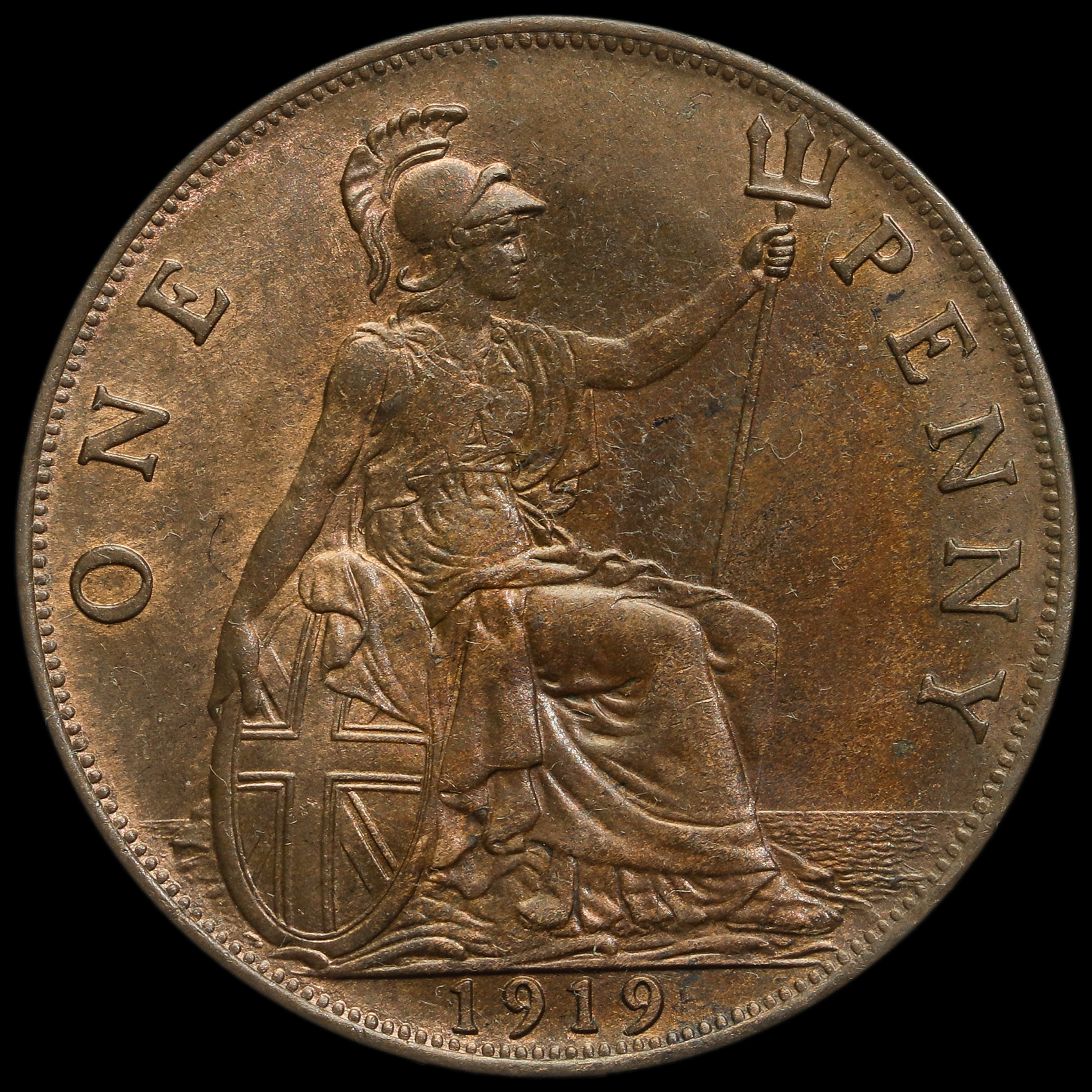1919 George V Penny A UNC 1919 George V Penny A UNC