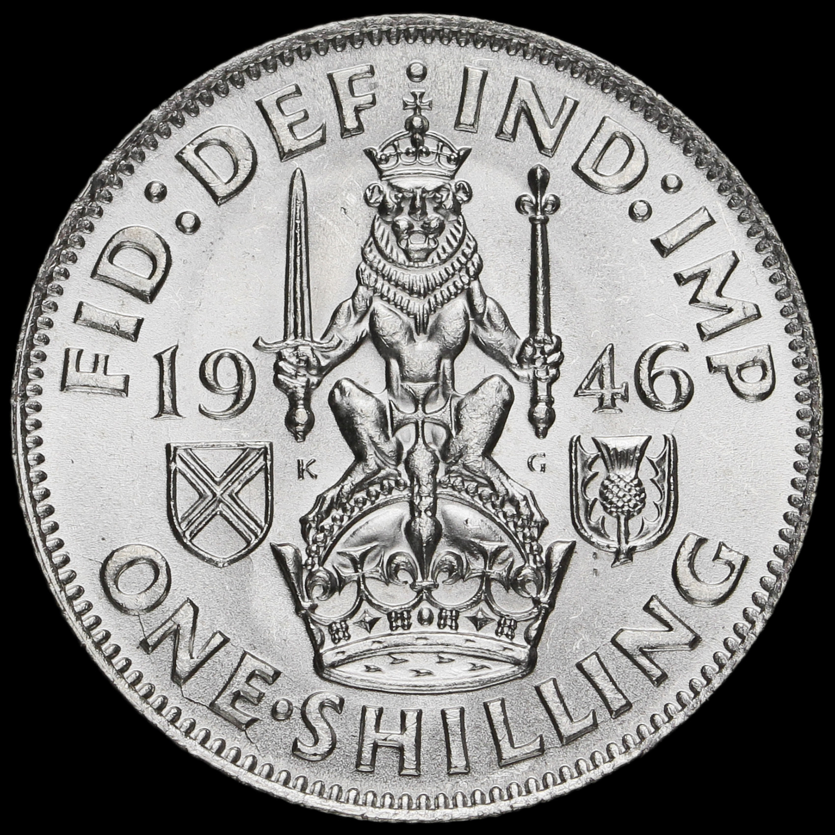 1946 George VI Silver Scottish Shilling, BU