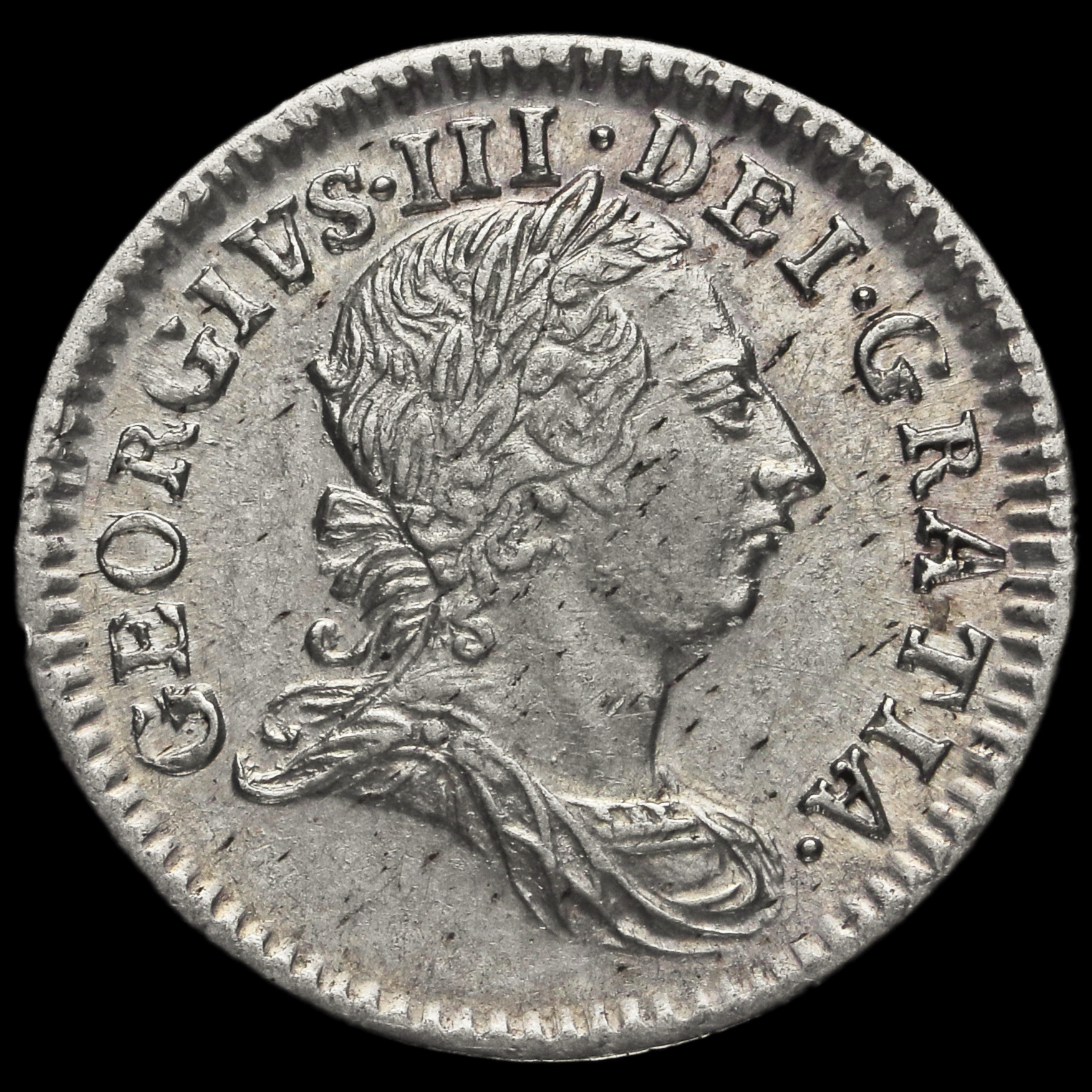1763 George III Early Milled Silver Maundy Fourpence, G/EF
