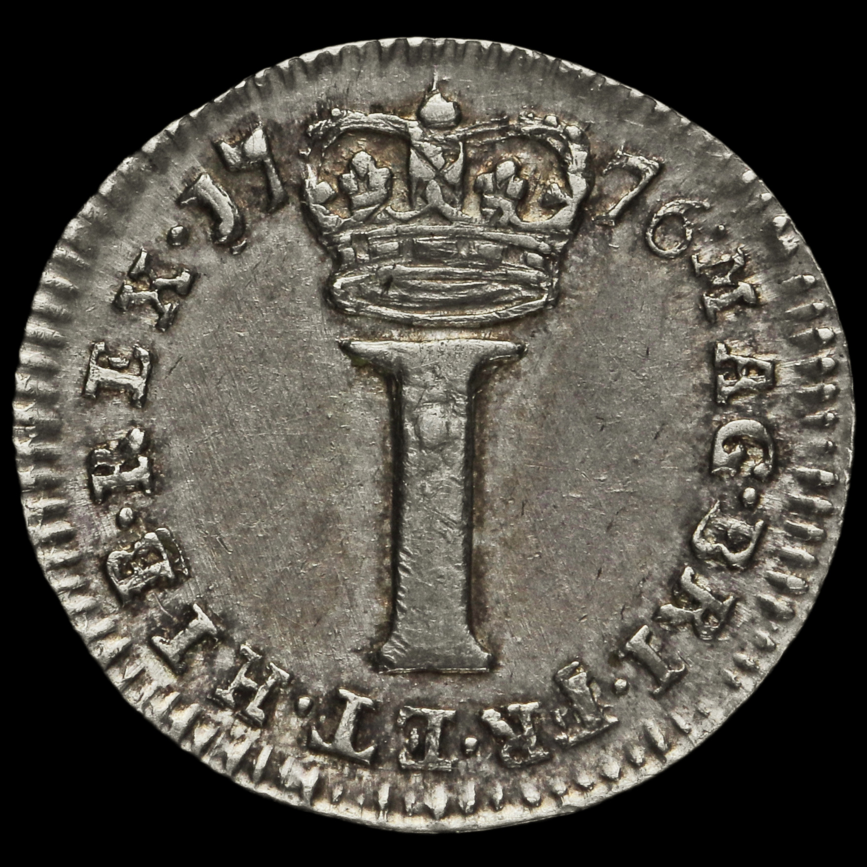 1776 George III Early Milled Silver Maundy Penny