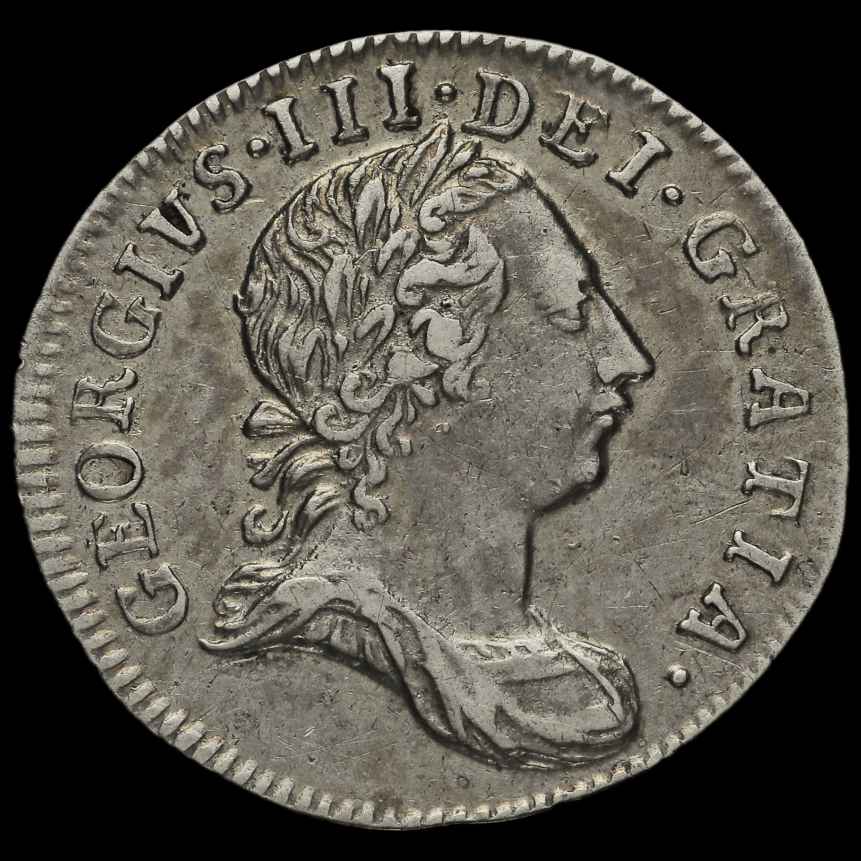1762 George III Early Milled Silver Maundy Threepence