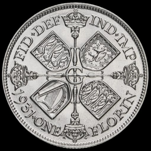 1931 George V Silver Florin, Scarce, A/UNC