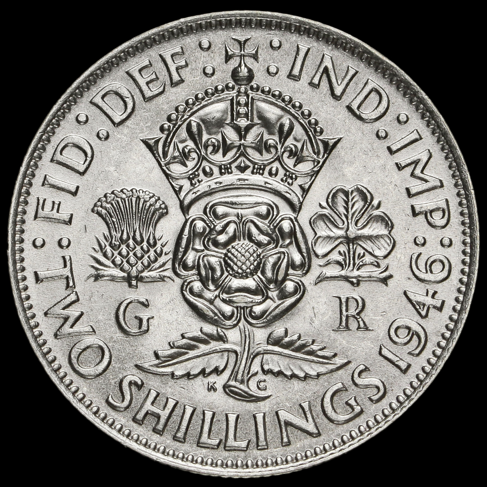 1946 George VI Silver Two Shilling Coin / Florin, G/EF