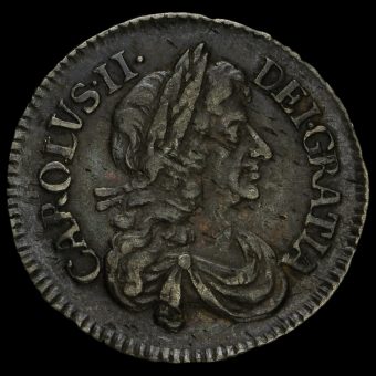 1679 Charles II Early Milled Silver Maundy Threepence, VF