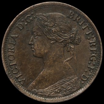 1865 Queen Victoria Bun Head Farthing