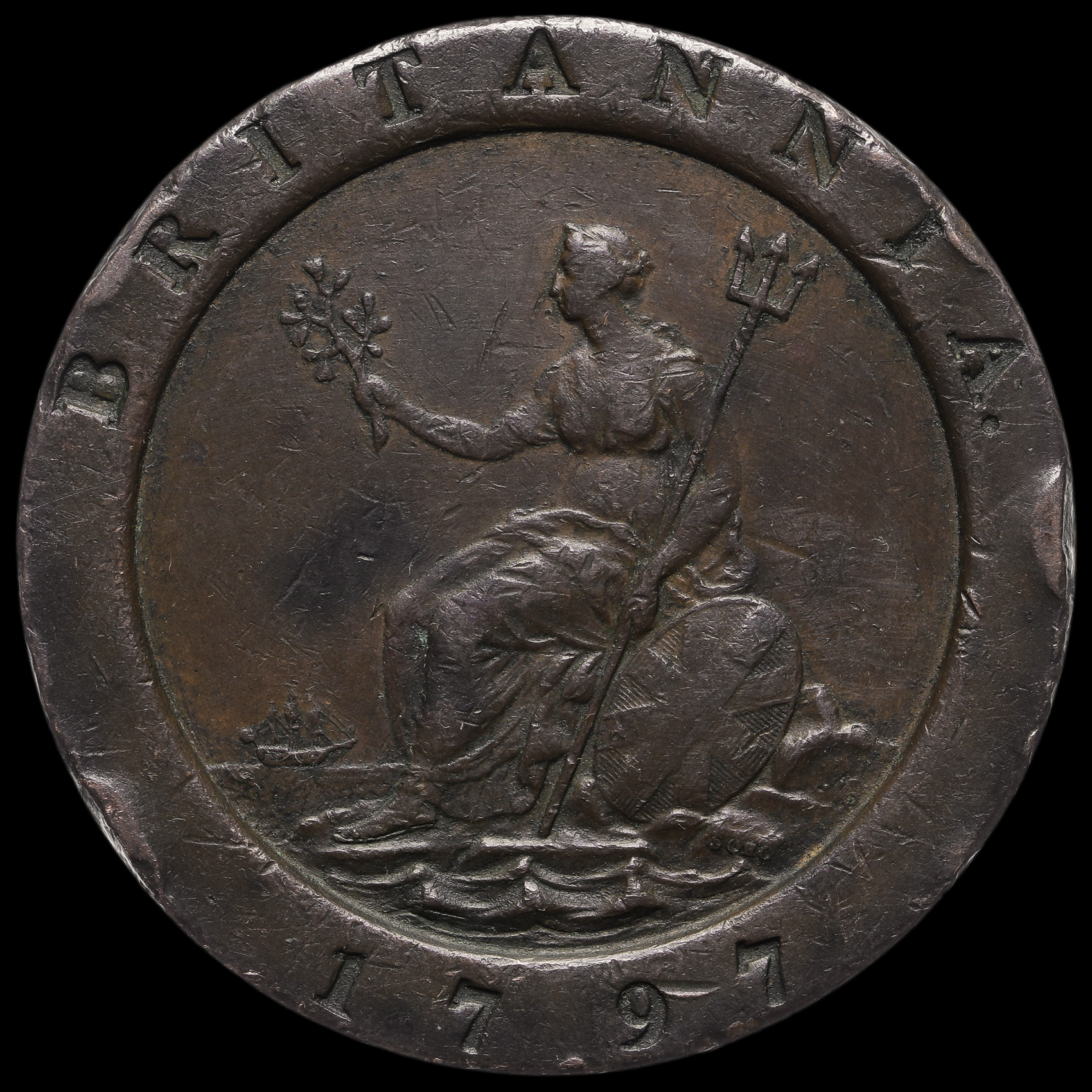 1797 George III Cartwheel Twopence, VF