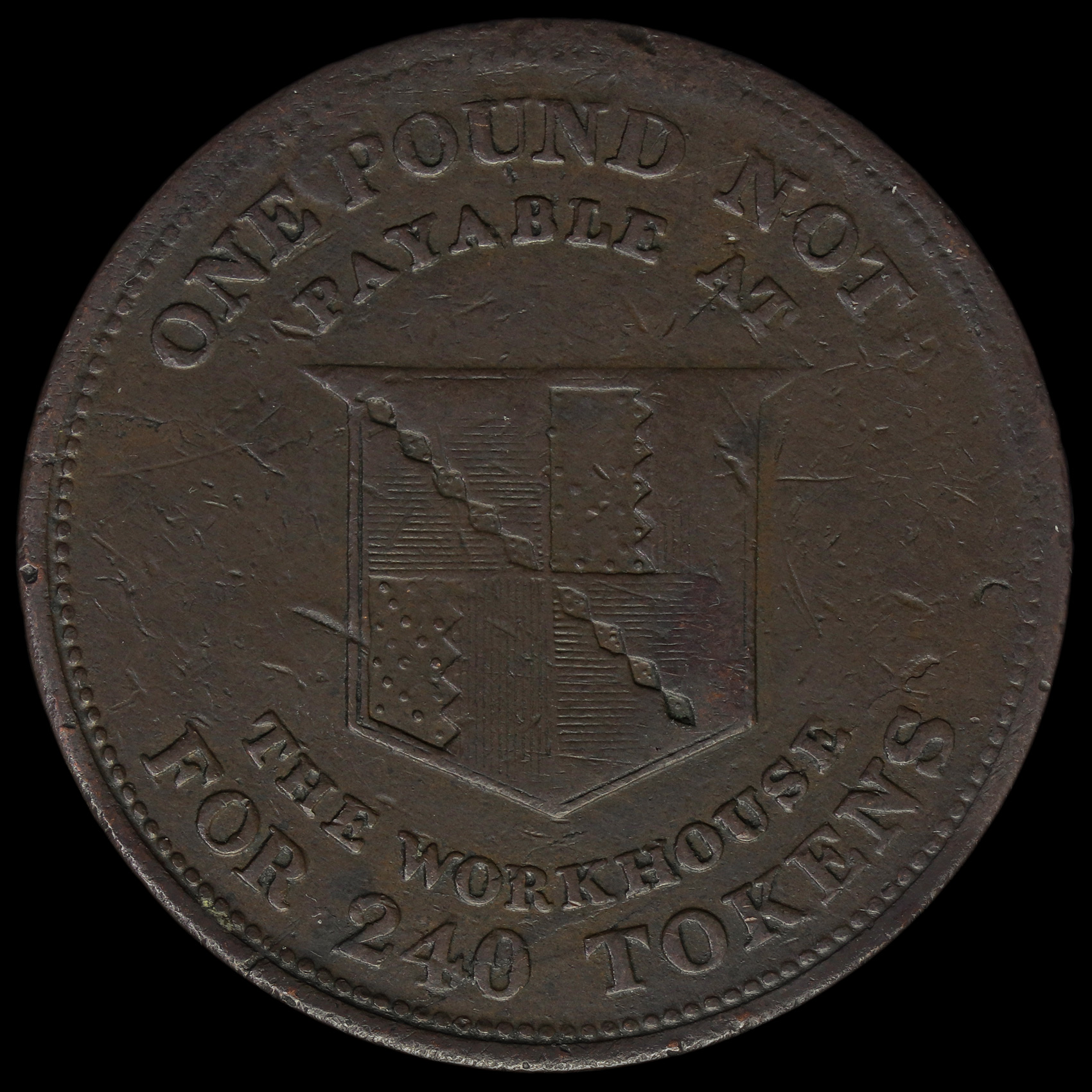 1812 Birmingham Workhouse One Penny Token