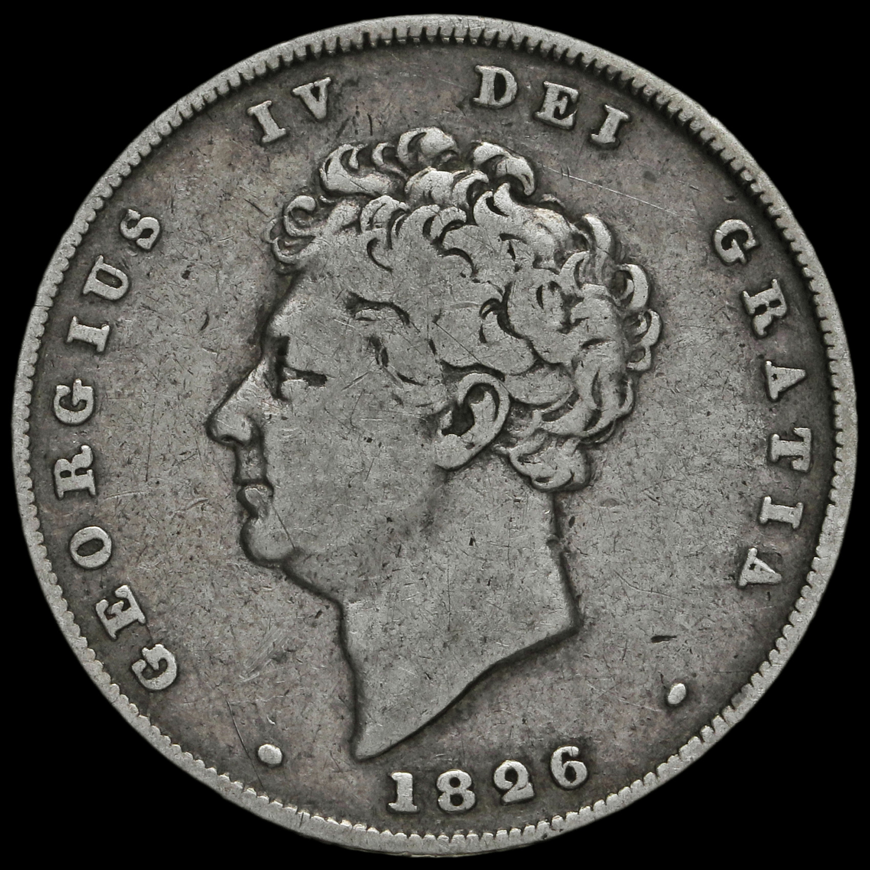 1826 George IV Milled Silver Shilling