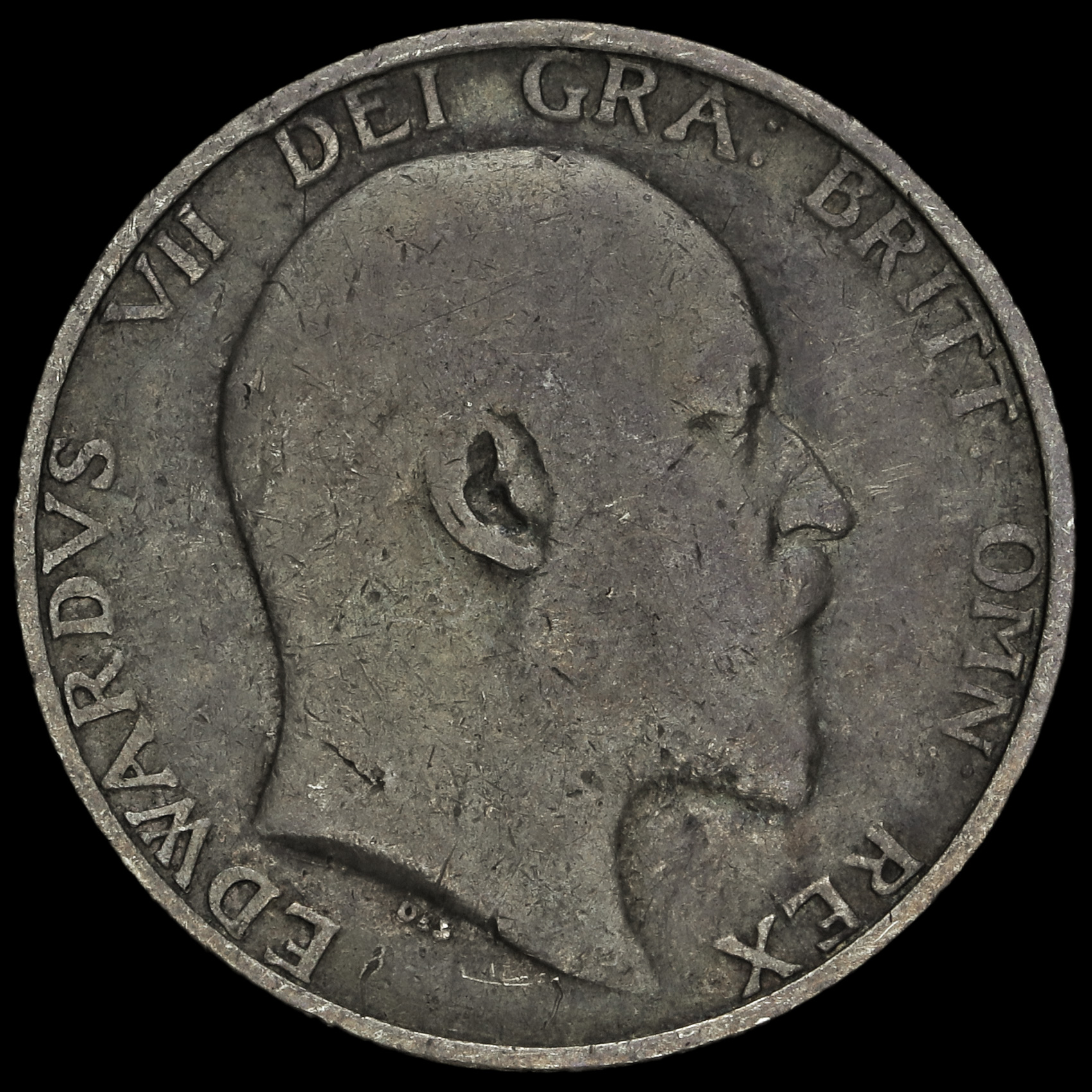 1908 Edward VII Silver Shilling, Rare