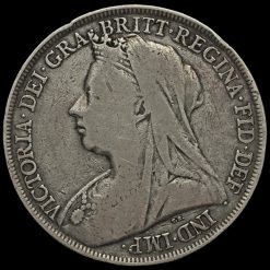 1895 Queen Victoria Veiled Head Silver LIX Crown