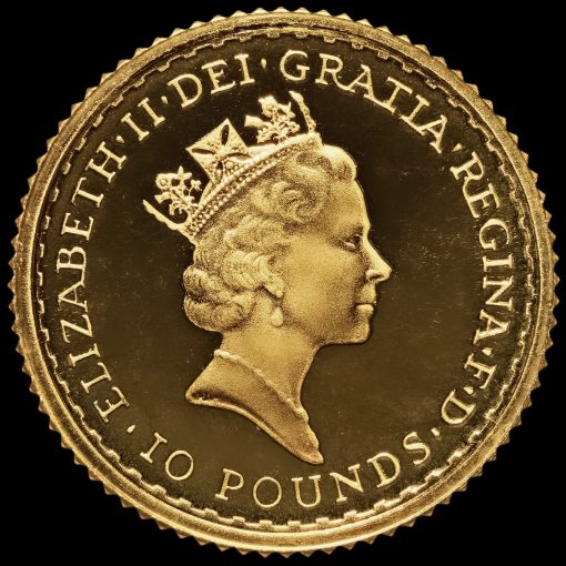1988 Elizabeth II 22ct Gold Proof £10 1/10 oz Britannia Limited Edition