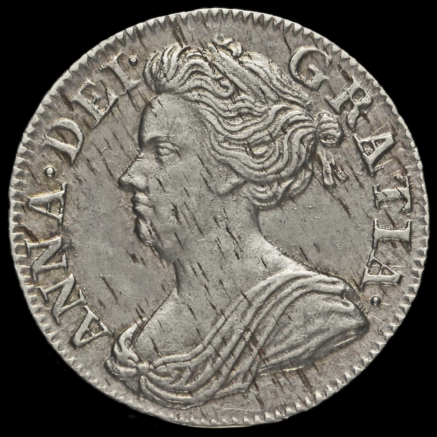 1710 Queen Anne Early Milled Silver Maundy Threepence