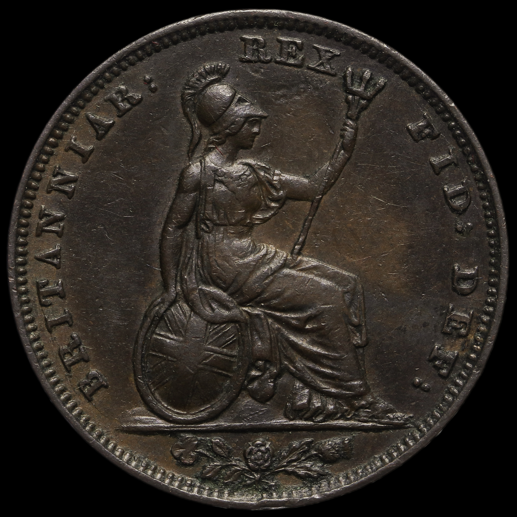 1834 William IV Copper Farthing