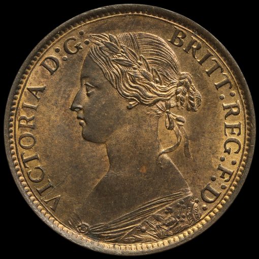 1862 Queen Victoria Bun Head Farthing