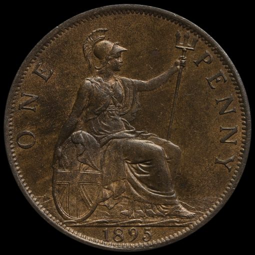 1895 Queen Victoria Veiled Head Penny, UNC