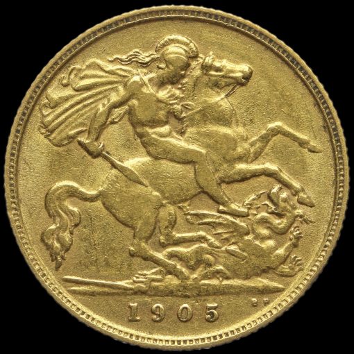 1905 Edward VII Gold Half Sovereign, London Mint