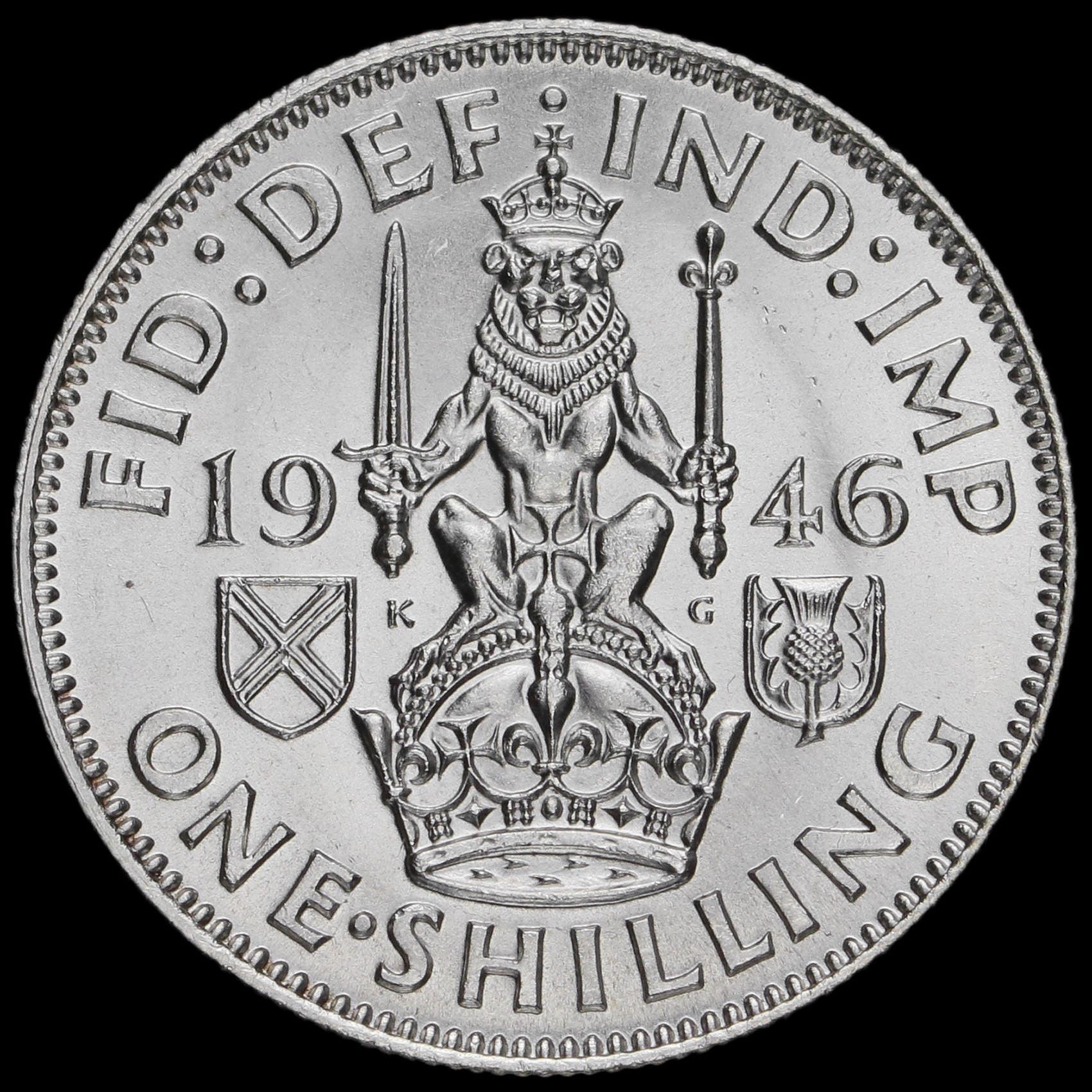 1946 George VI Silver Scottish Shilling, UNC