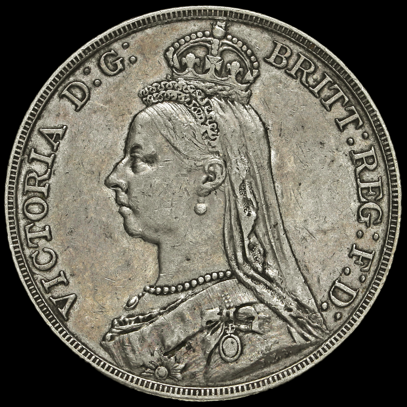 1892 Queen Victoria Jubilee Head Silver Crown