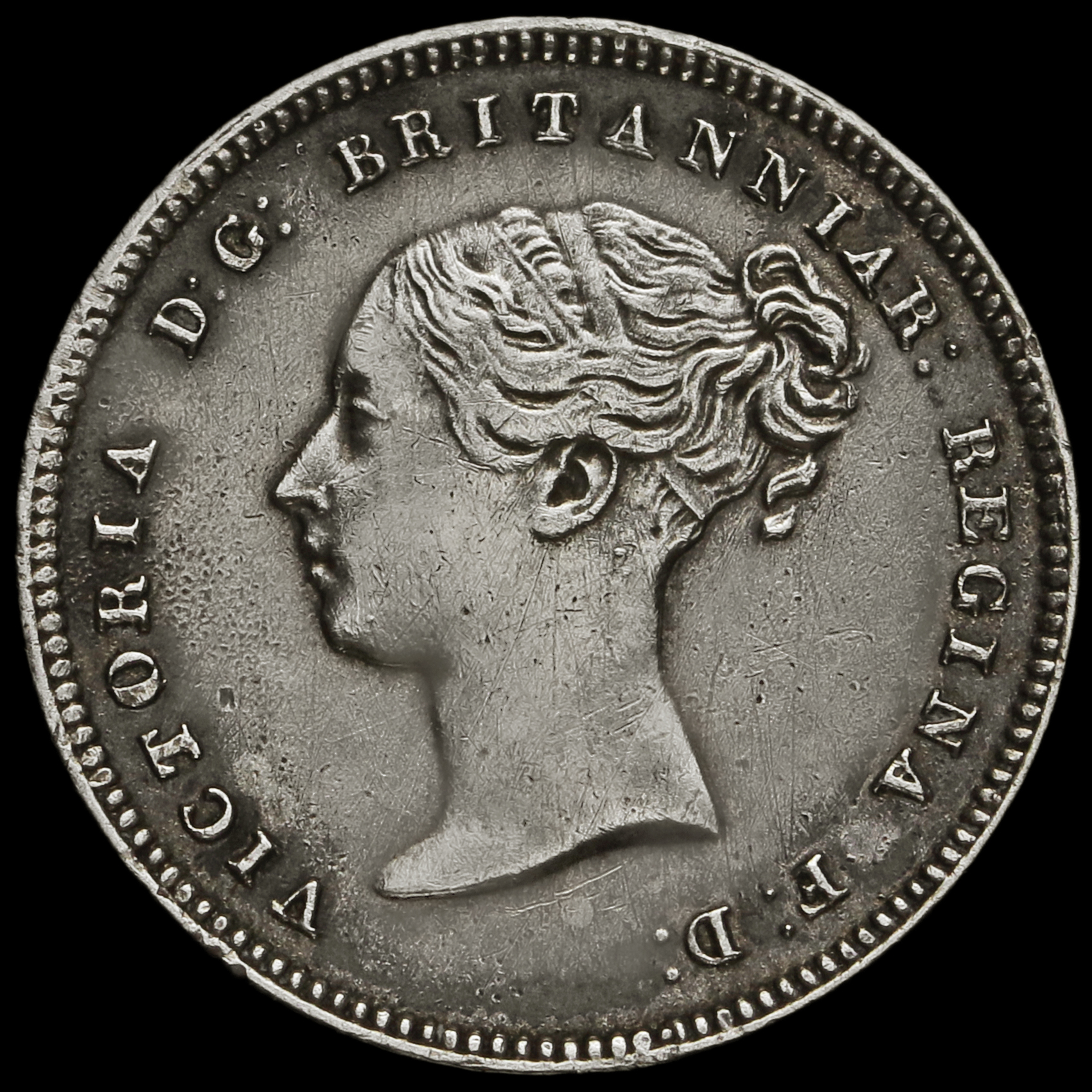 1856 Queen Victoria Young Head Silver Maundy Fourpence