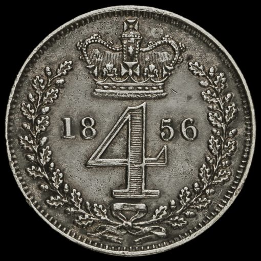 1856 Queen Victoria Young Head Silver Maundy Fourpence