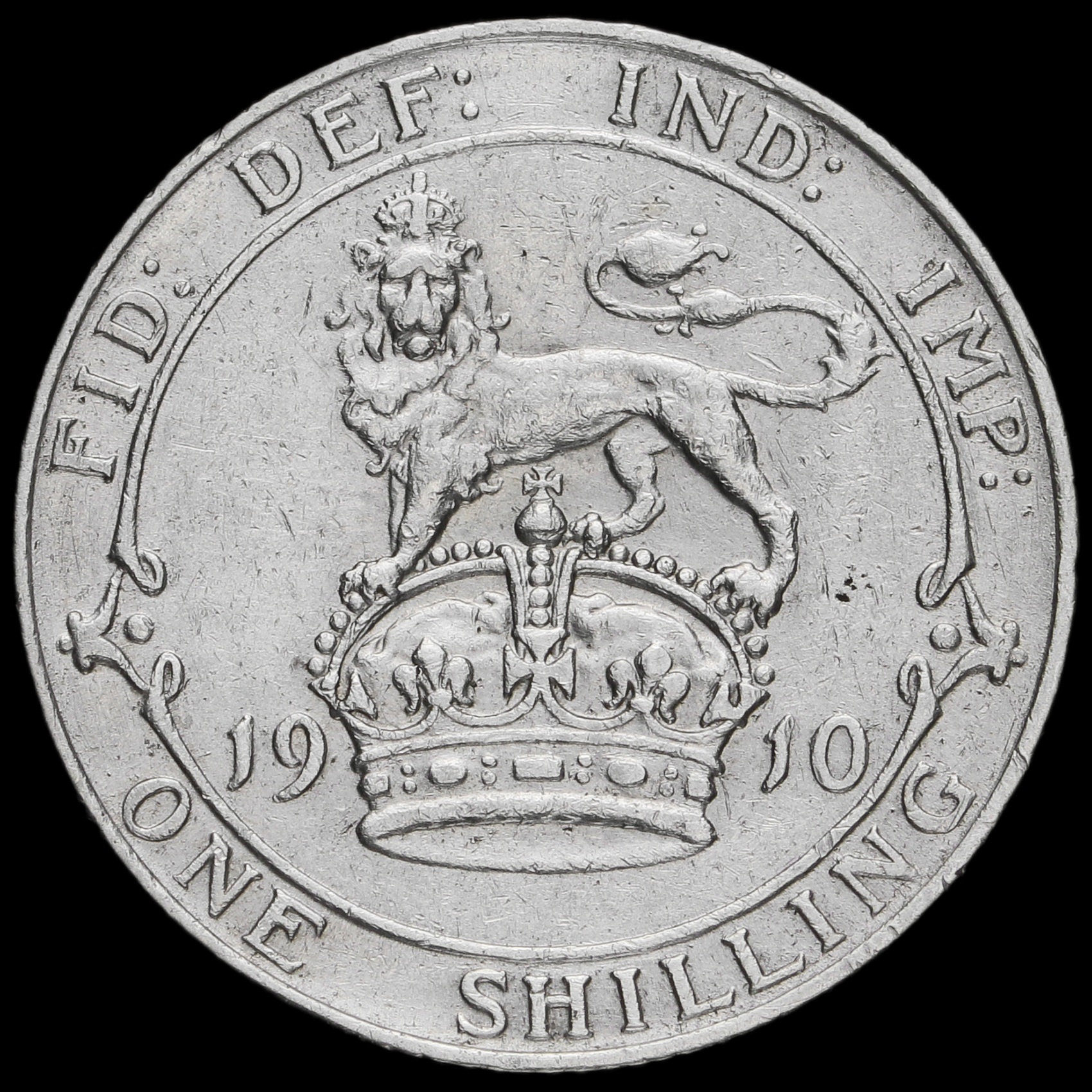 1910 Edward VII Silver Shilling, AVF