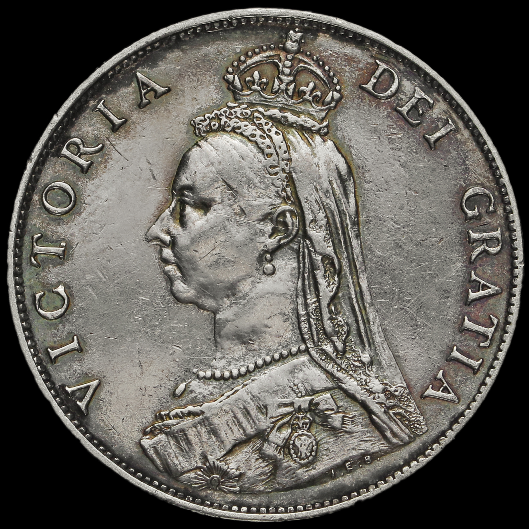1887 Queen Victoria Jubilee Head Silver Florin