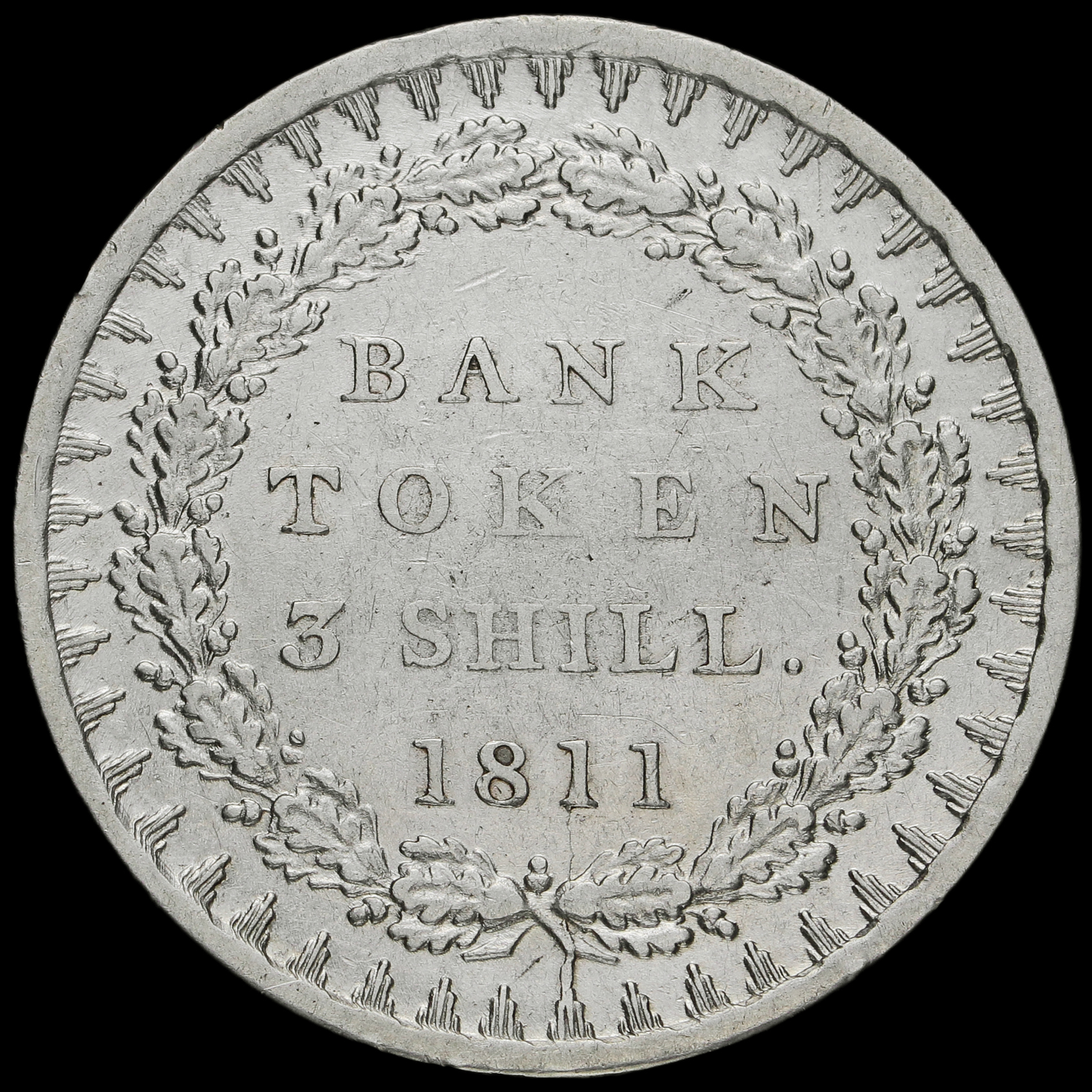 1811 George III Silver Three Shillings Bank Token