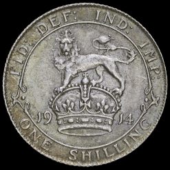 1750 George II Early Milled Silver Shilling, 50 over 46, Scarce, EF