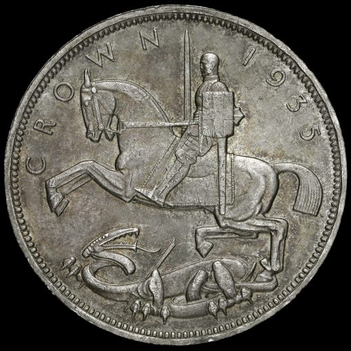 1935 King George V Rocking Horse Silver Jubilee Crown, A/UNC