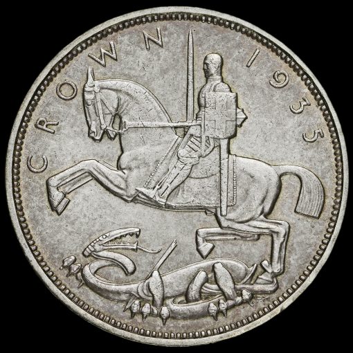 1935 King George V Rocking Horse Silver Jubilee Crown, G/EF