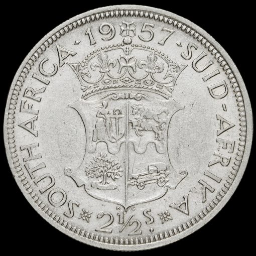 South Africa 1957 Elizabeth II Silver 2 1/2 Shillings