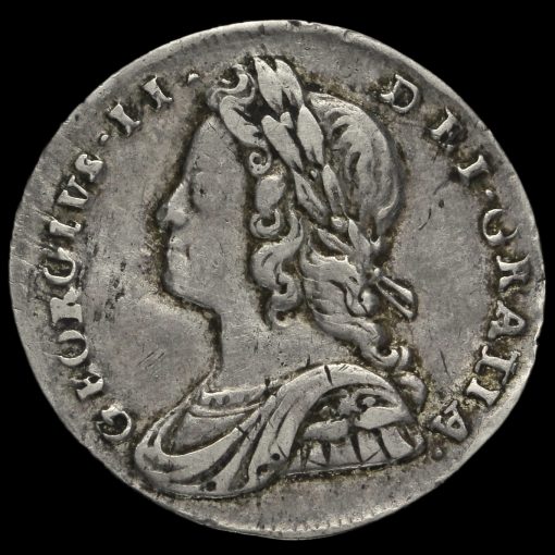 1729 George II Early Milled Silver Maundy Twopence
