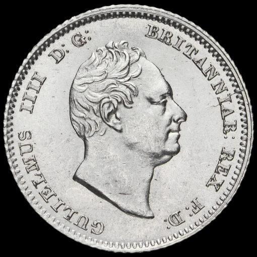 1836 William IV Milled Silver Fourpence / Groat, UNC