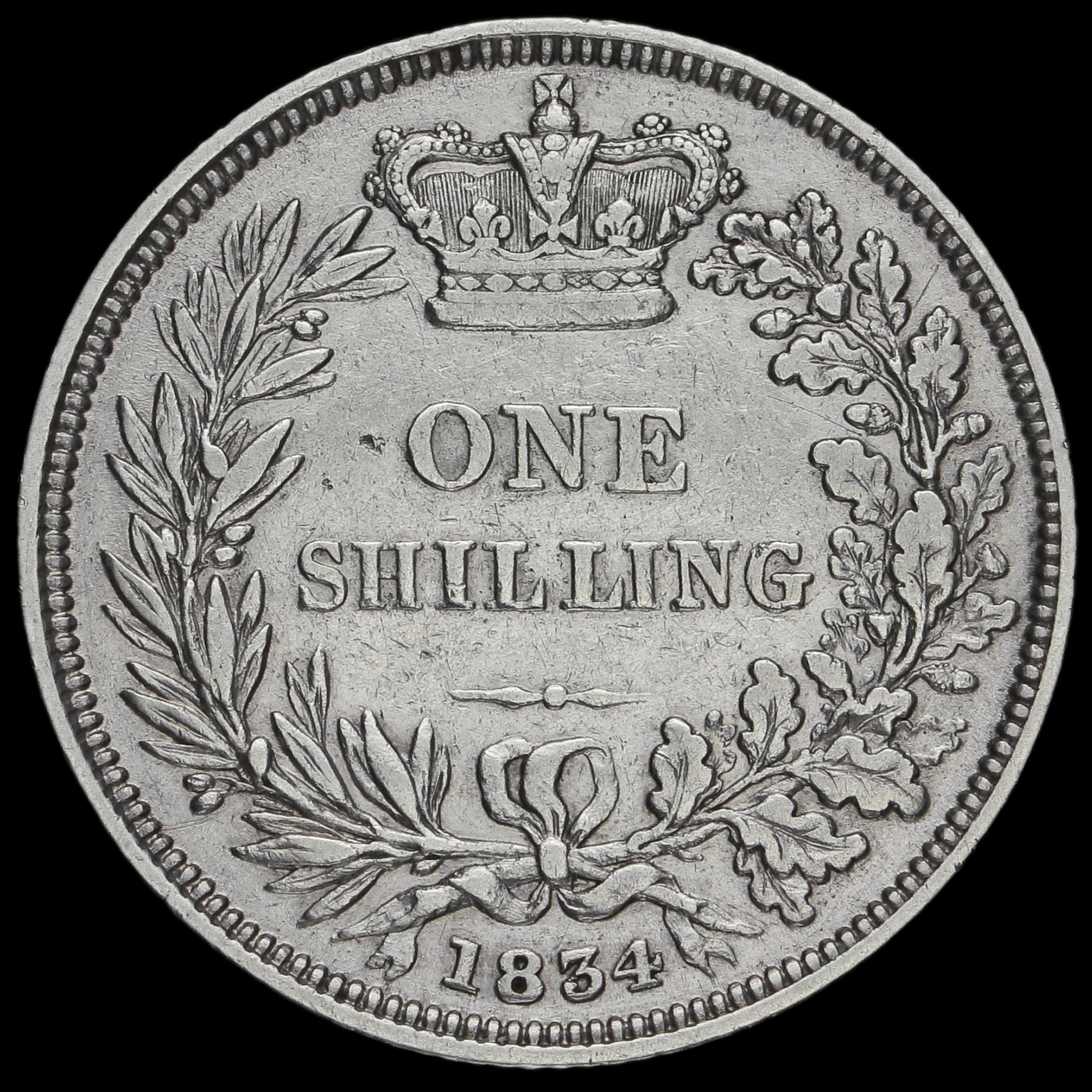 1834 William IV Milled Silver Shilling