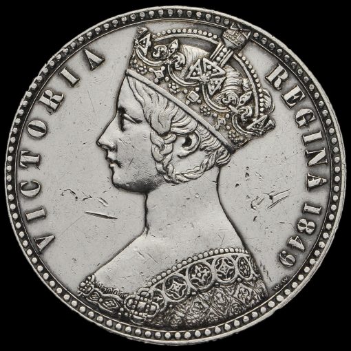 1849 Queen Victoria Godless Florin