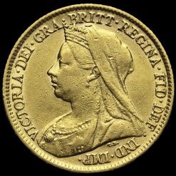 1899 Queen Victoria Veiled Head Gold Half Sovereign