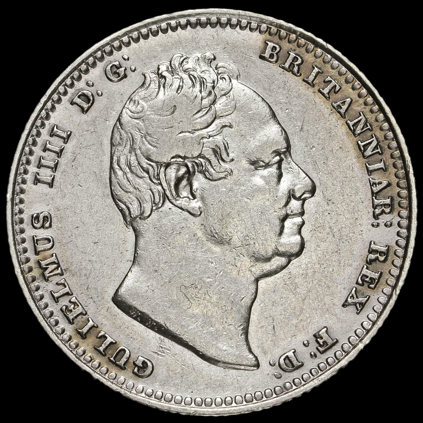 1834 William IV Milled Silver Shilling, VF