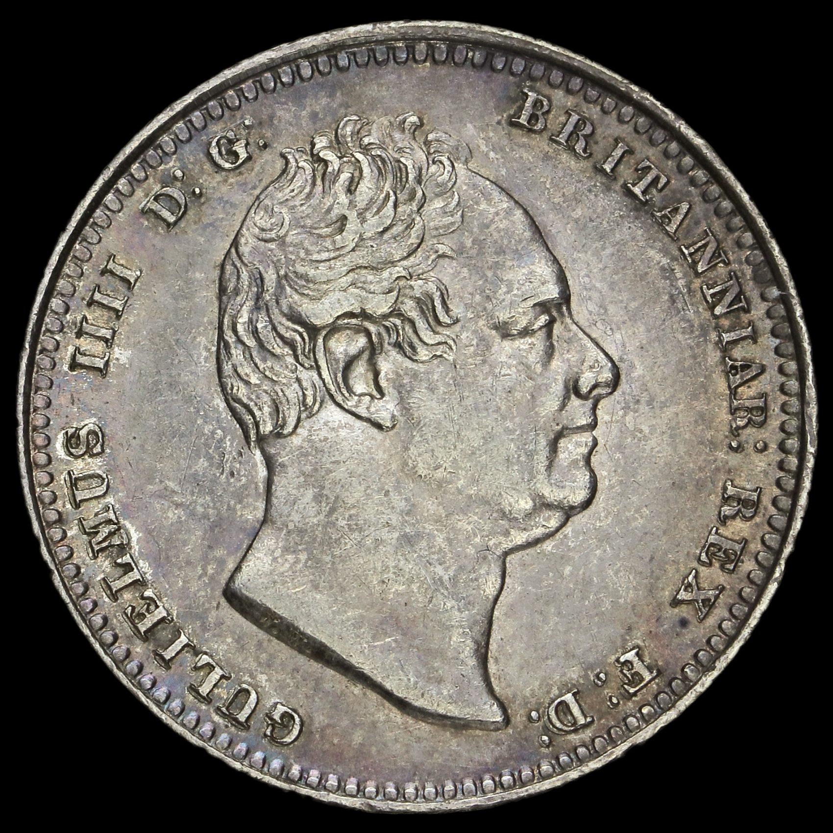 1834 William IV Milled Silver Shilling, A/EF