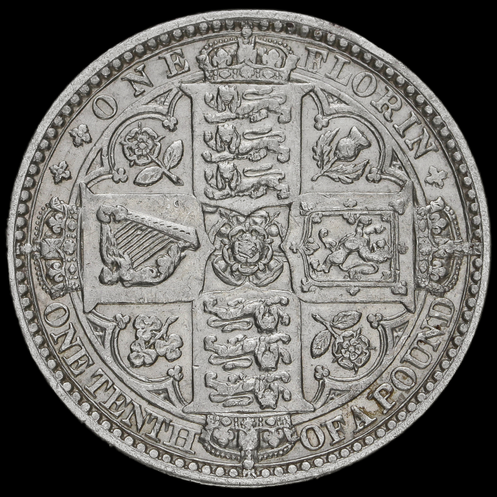 1849 Queen Victoria Godless Florin