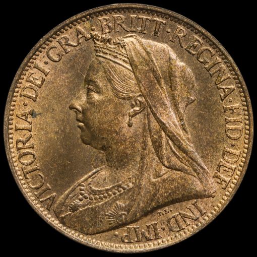 1895 Queen Victoria Veiled Head Farthing