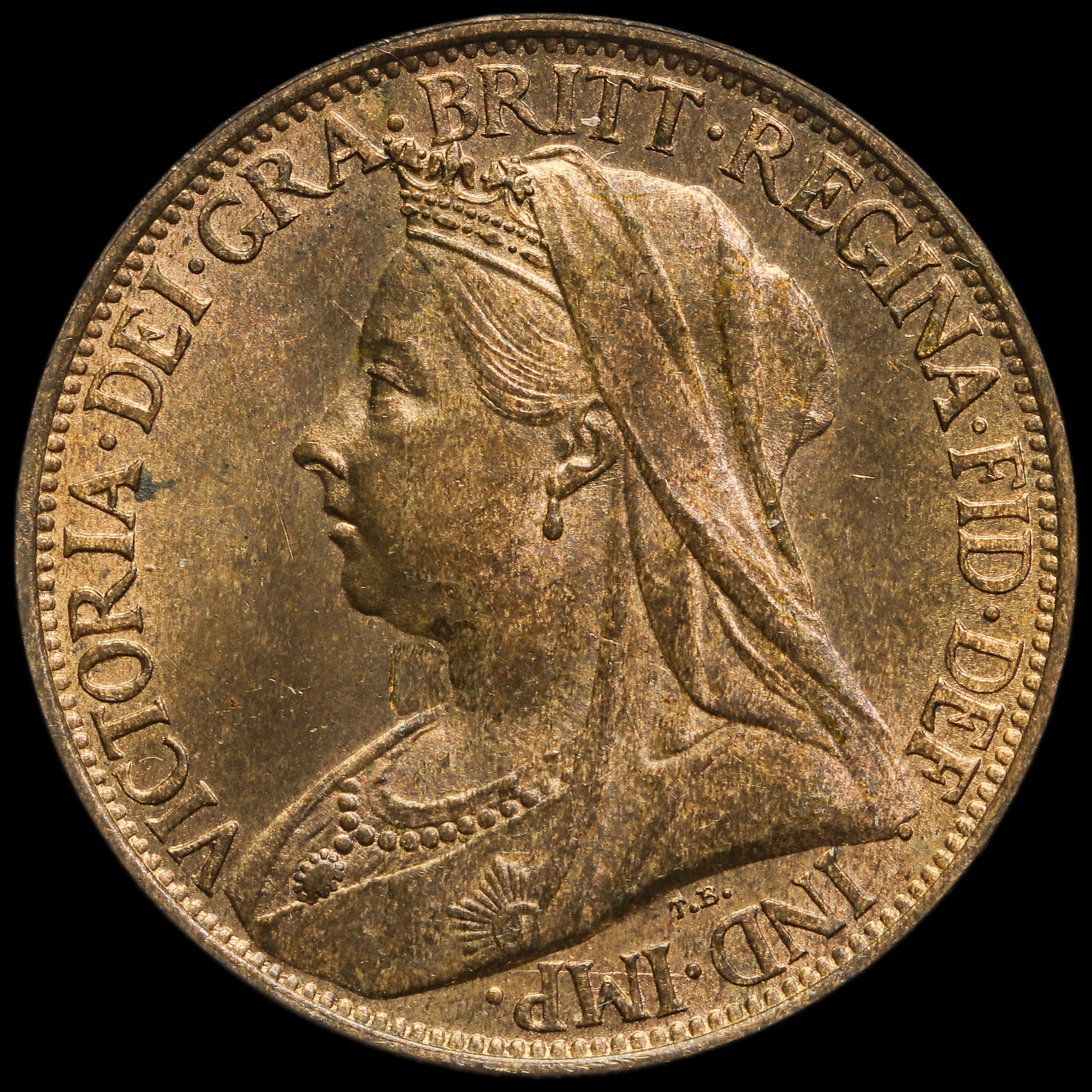 1895 Queen Victoria Veiled Head Farthing
