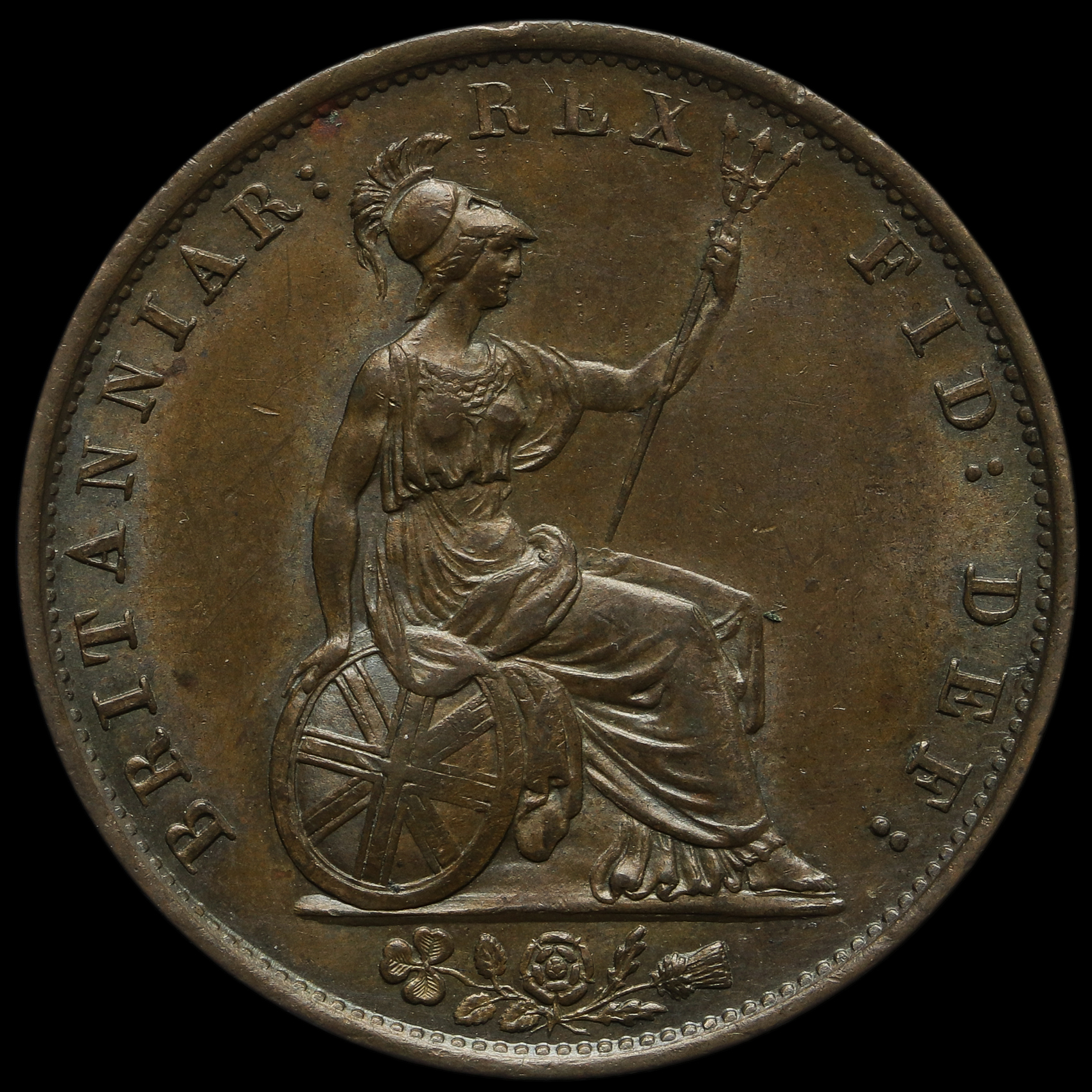 1831 William IV Milled Copper Halfpenny, G/EF