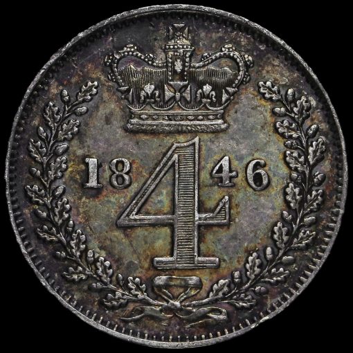 1846 Queen Victoria Young Head Silver Maundy Fourpence