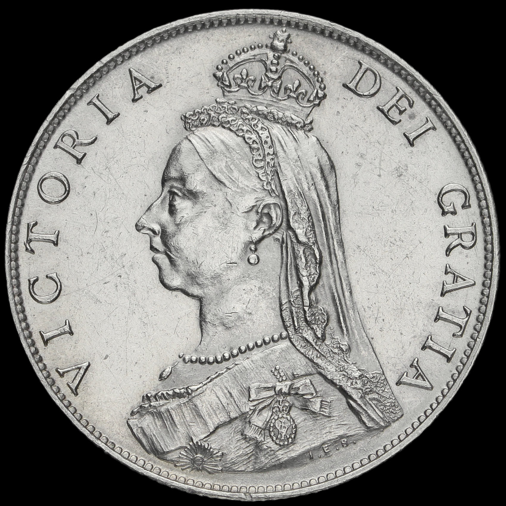 1888 Queen Victoria Jubilee Head Silver Florin, 1887 Obverse, Rare
